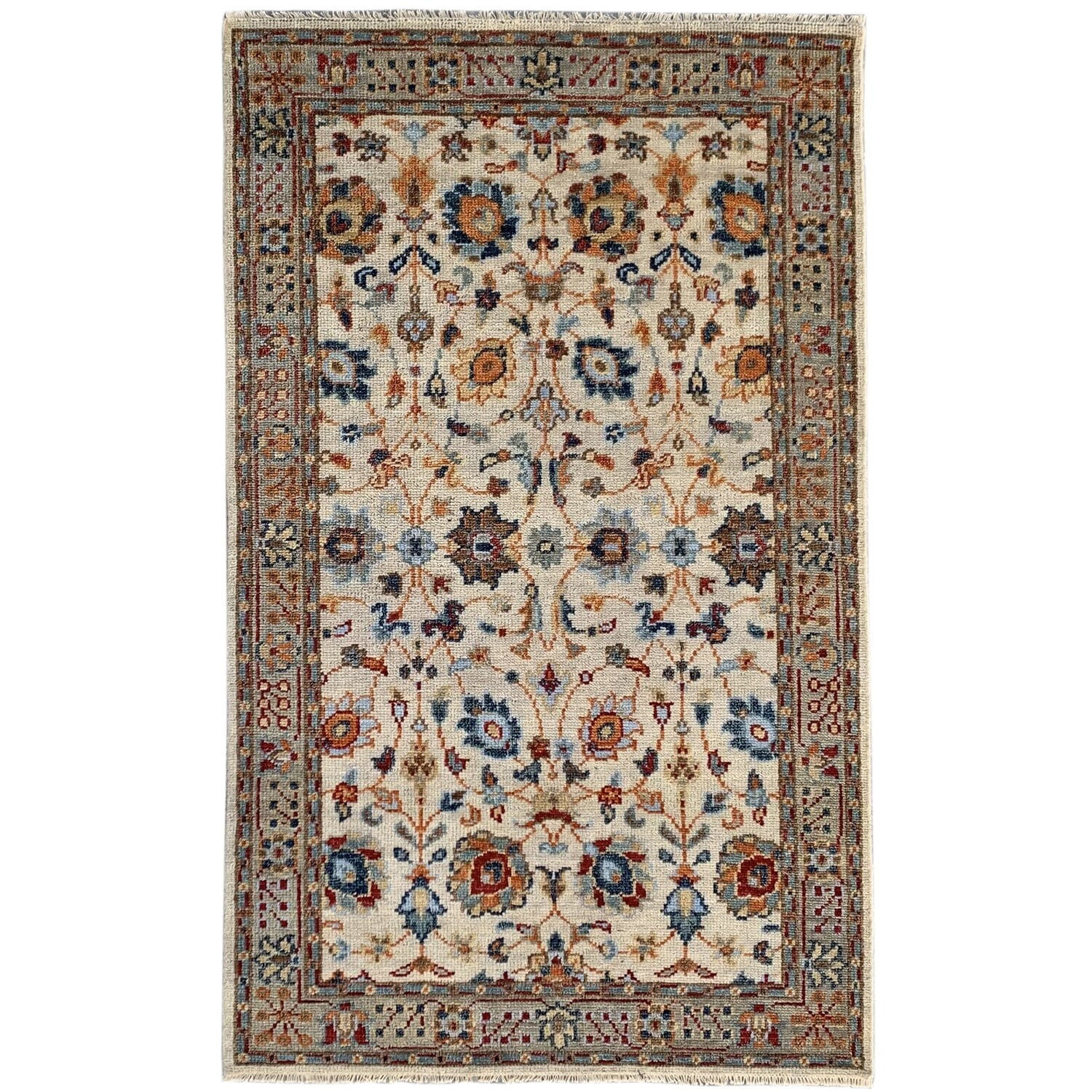 EORC Beige Hand Knotted Wool Traditional Oushak Rug, 9' x 12' - Walmart.com