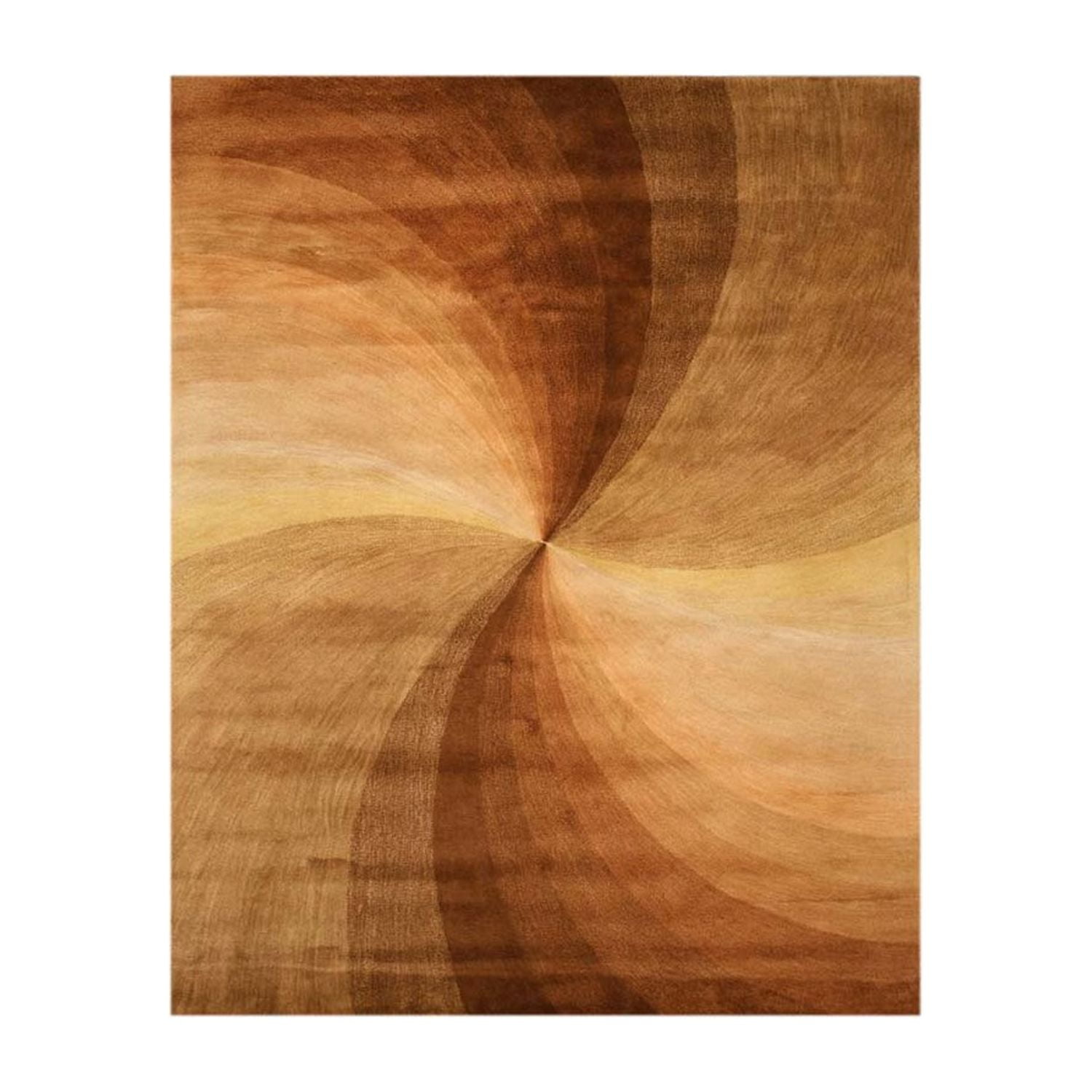 EORC Brown Hand-Tufted Wool Contemporary Swirl Rug, 6' Round - Walmart.com