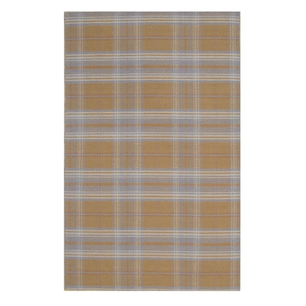 EORC Gold Hand-Knotted Wool Transitional Florida Rug, 9' x 12 ...