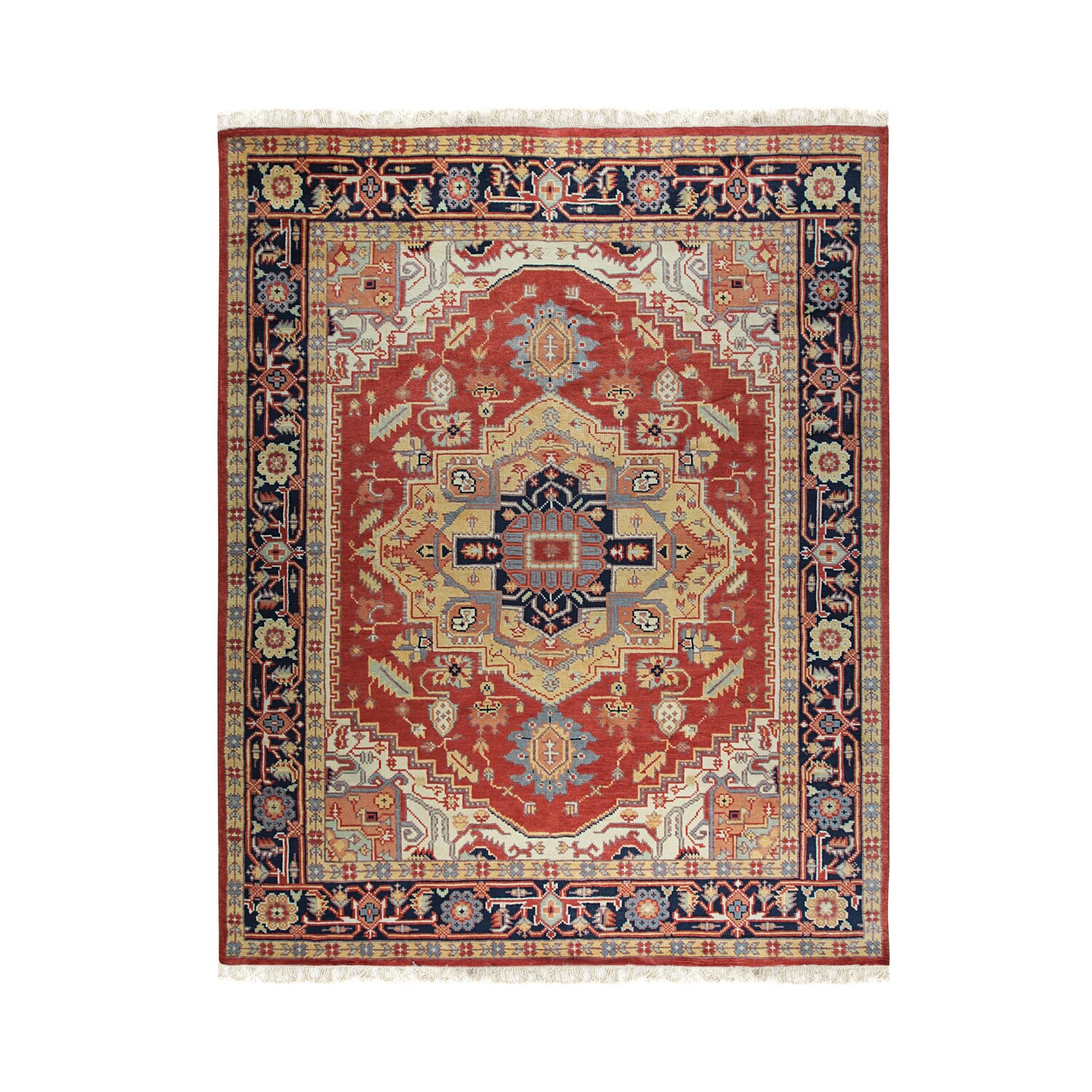 EORC IEP10RD9X12 Hand-Knotted Wool Heriz/ Serapi Design Bakhshish Rug ...