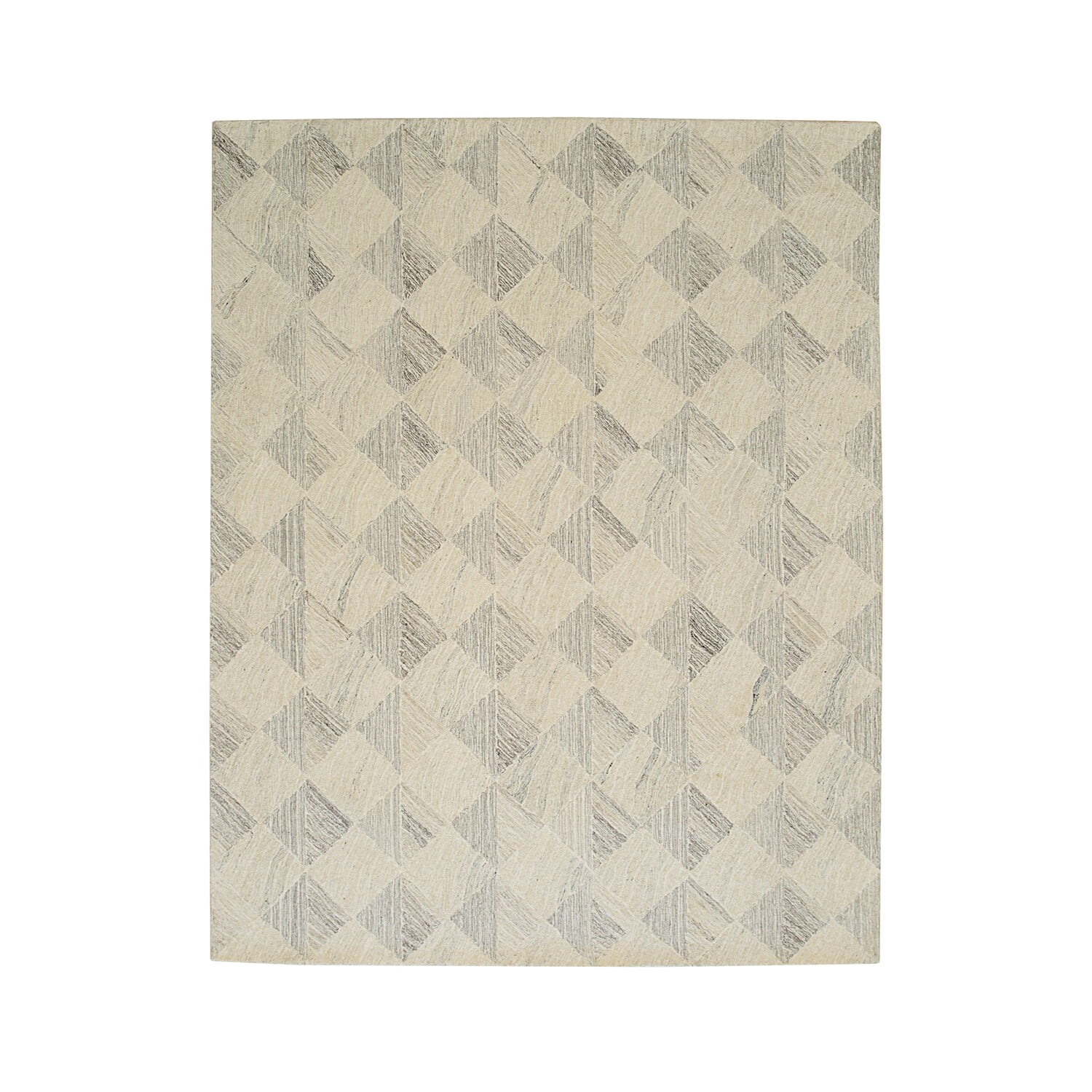 EORC Multi Gray Hand-Tufted Wool Transitional Modern Tufted Rug, 5' x 8 ...