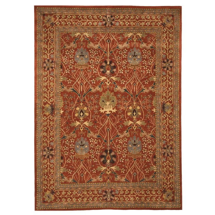 EORC Rust Hand-Tufted Wool Traditional Morris Rug, 7'9 x 9'9 - Walmart.com
