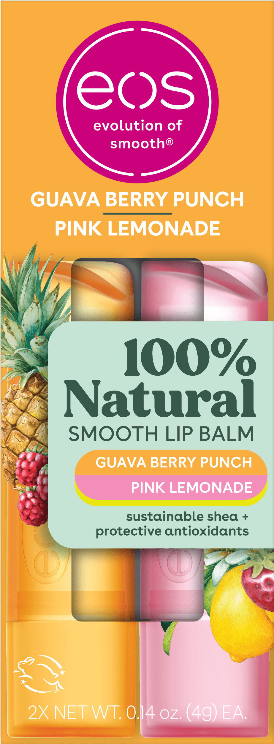 EOS Pink Lemonade/Guava Berry Punch 2-Pack Stick Carton Caddy - Walmart.com