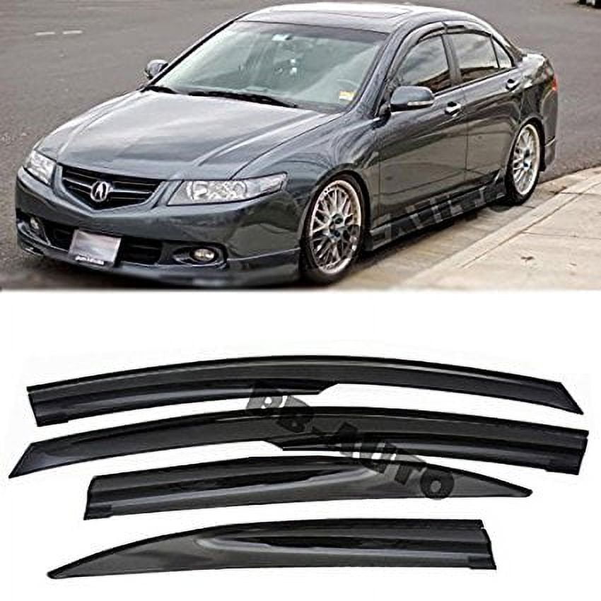 EOS Smoke Tinted JDM Style Side Window Visor Rain Guard - Acura TSX 04 ...