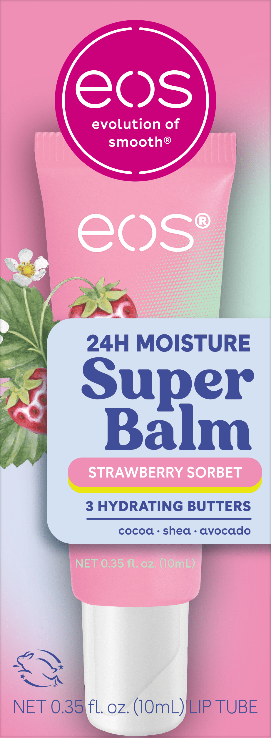eos 24H Moisture Super Balm- Strawberry Sorbet, 0.35 fl oz, 1-Pack - Walmart.com