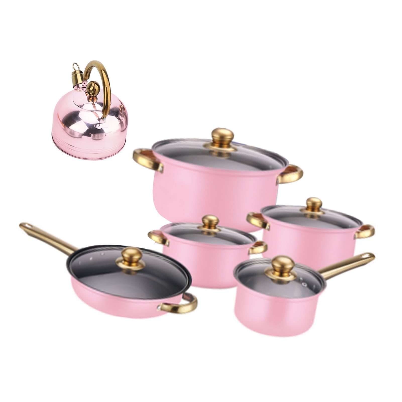 12 Piece Stainless Steel Cookware Set, Nonstick Cookware Set, Kitchen ...
