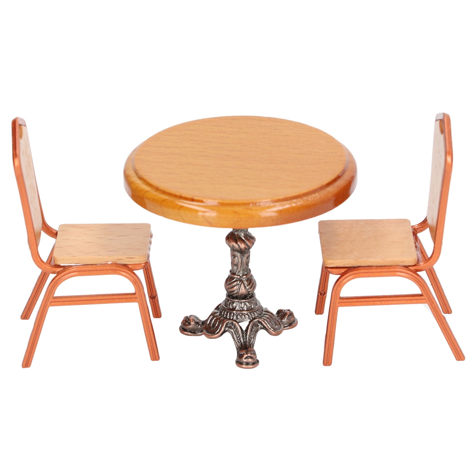 EOTVIA Miniature Table Chair 1:12 Scale Decorative Alloy Retro Round ...