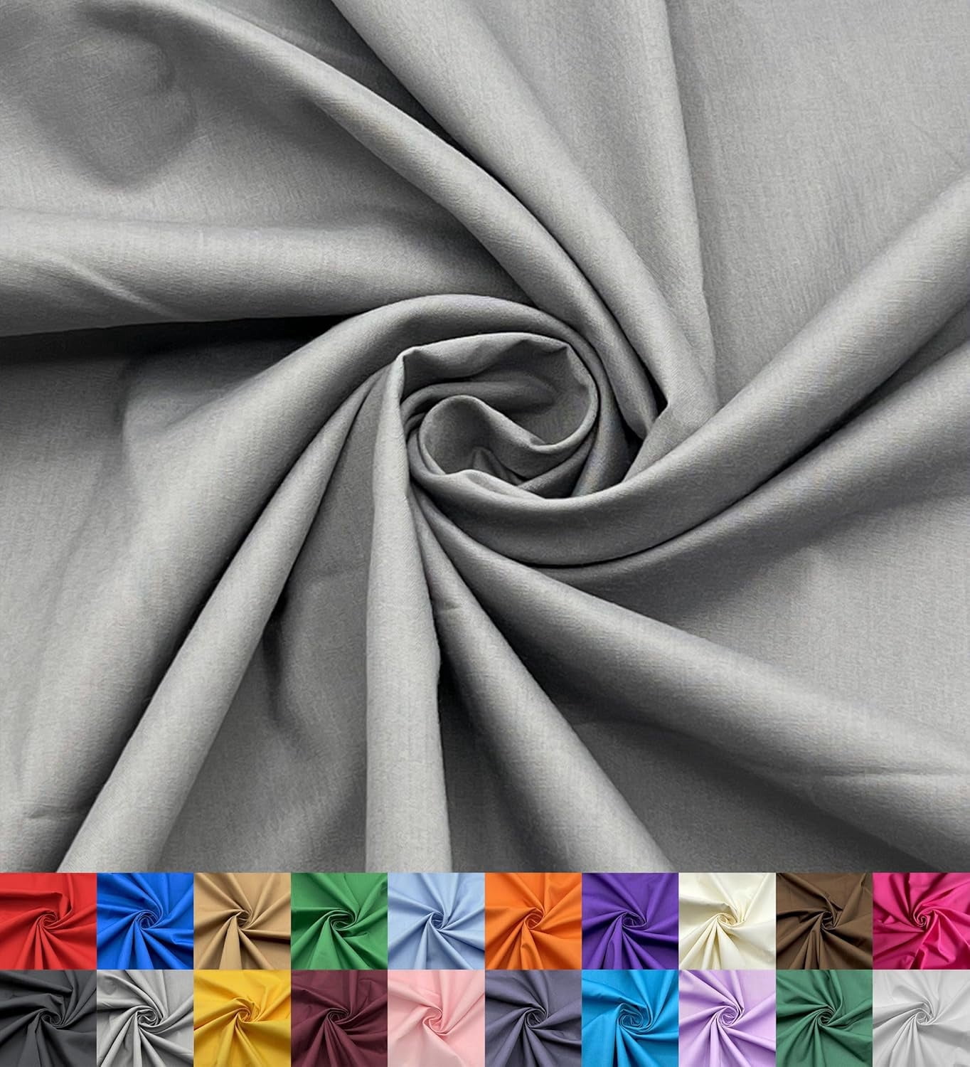 EOVEA - Cotton Polyester by the Yard, 60" Wide Poly Cotton Blend ...