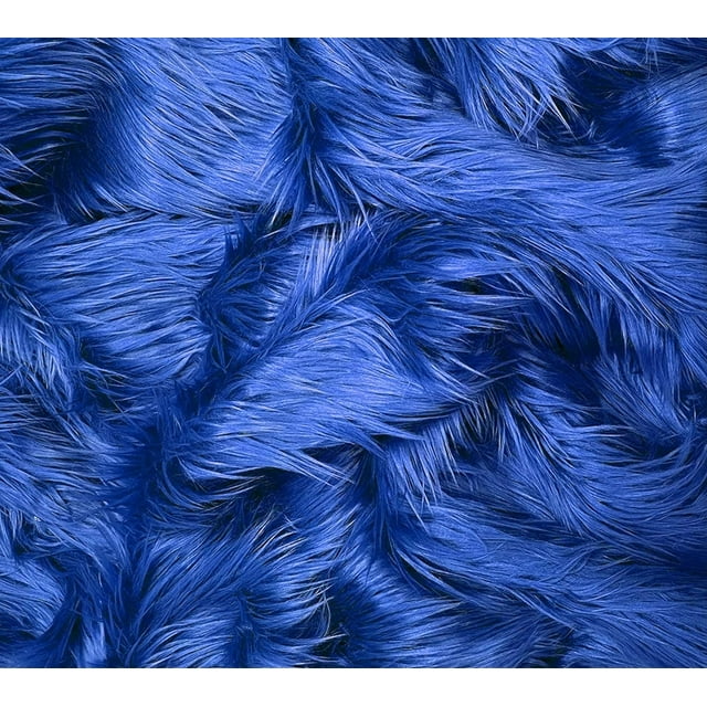 EOVEA - Mohair Shaggy Faux Fur Fabric, Royal Blue, 4 Yards - Walmart.com