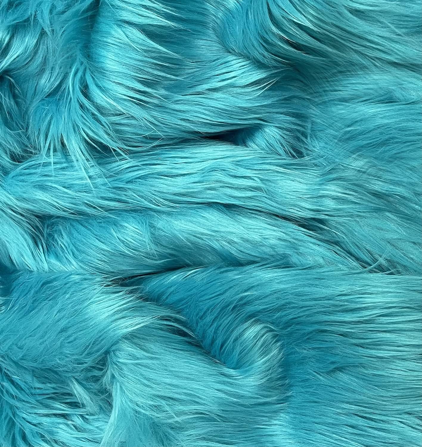 EOVEA - Mohair Shaggy Faux Fur Fabric, Turquoise, 3 Yards - Walmart.com