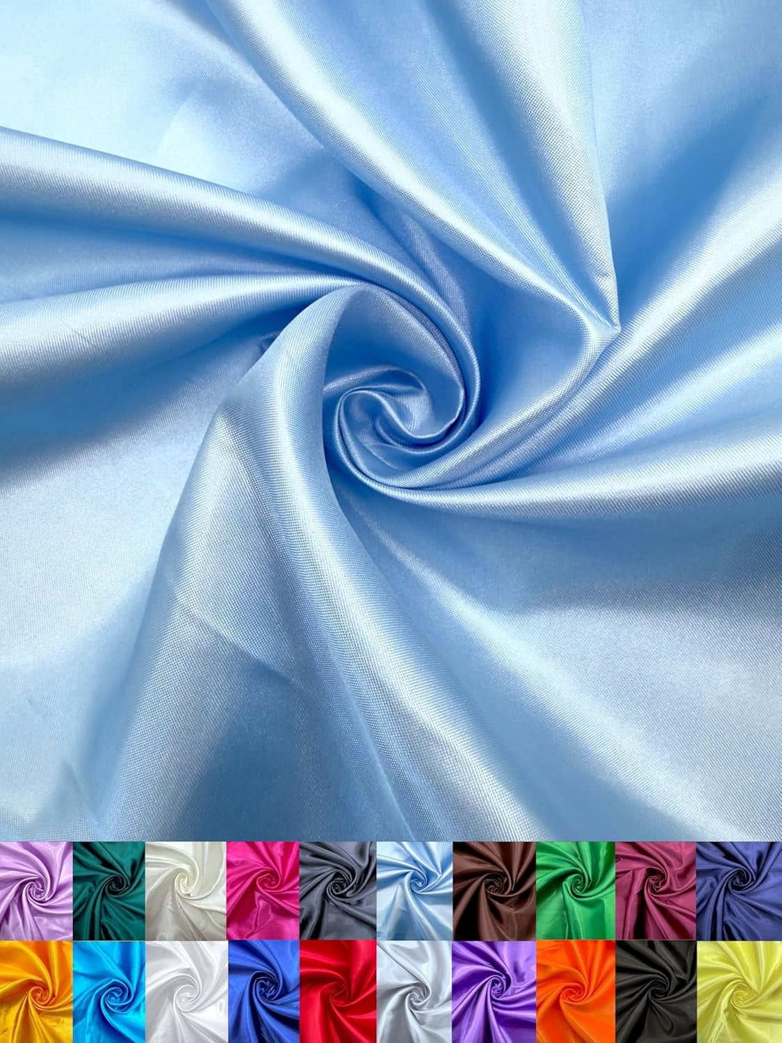 EOVEA - Satin Fabric by the Yard - 60" Wide Smooth Shiny Satin Fabric ...