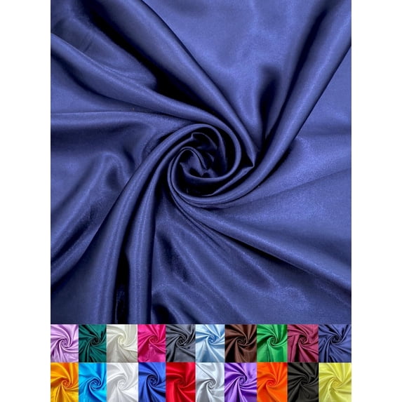 EOVEA - Satin Fabric by the Yard - 60" Wide Smooth Shiny Satin Fabric ...