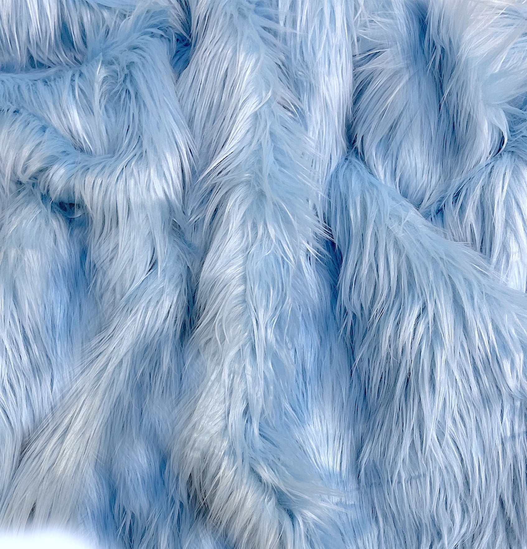 EOVEA Shaggy Faux Fur Fabric by The Yard - 18" X 60" Inch - Long Pile ...