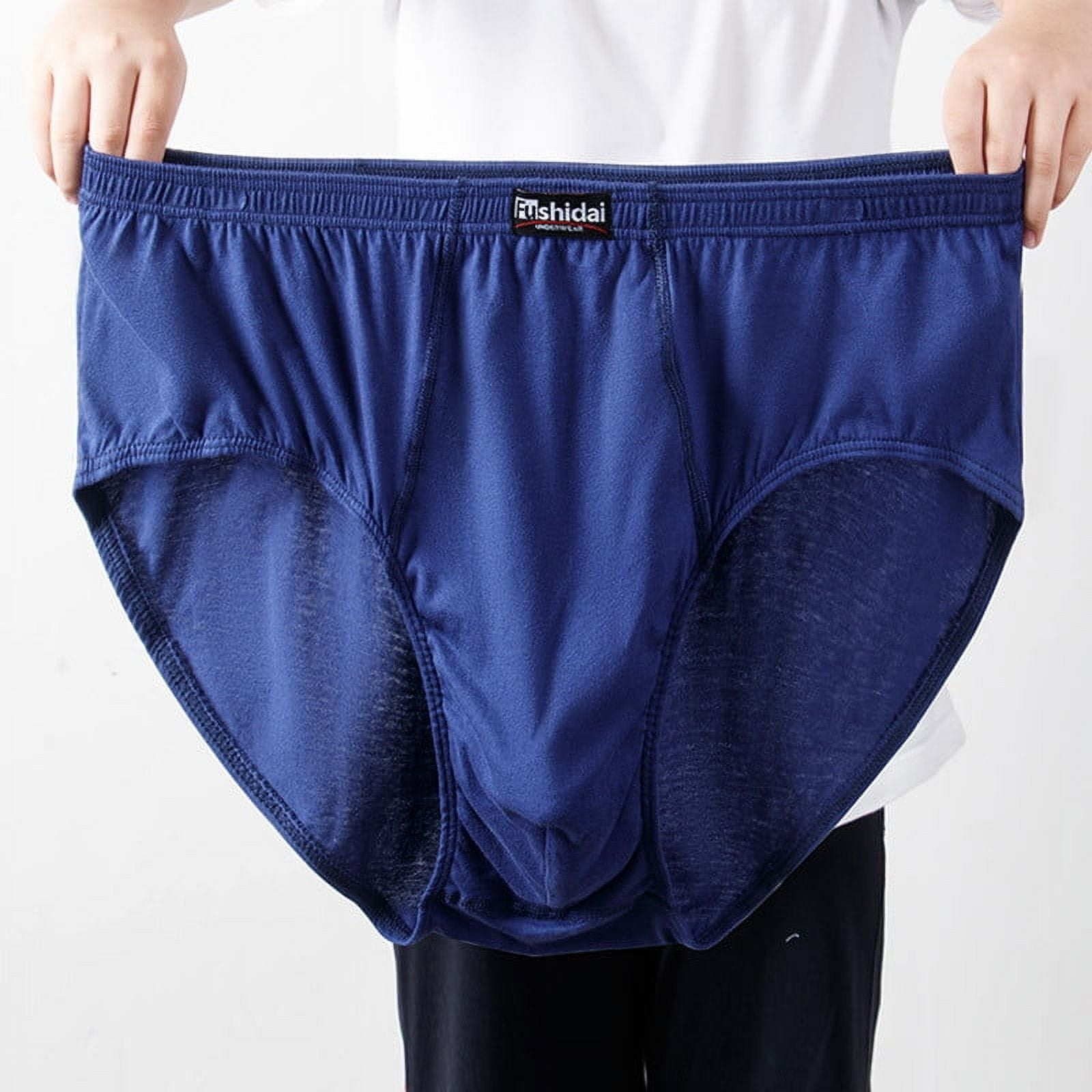EOYWHK Big and Tall 100% Cotton Underwear for Men High Waisted Briefs Ultra Soft Loose Relaxed ...
