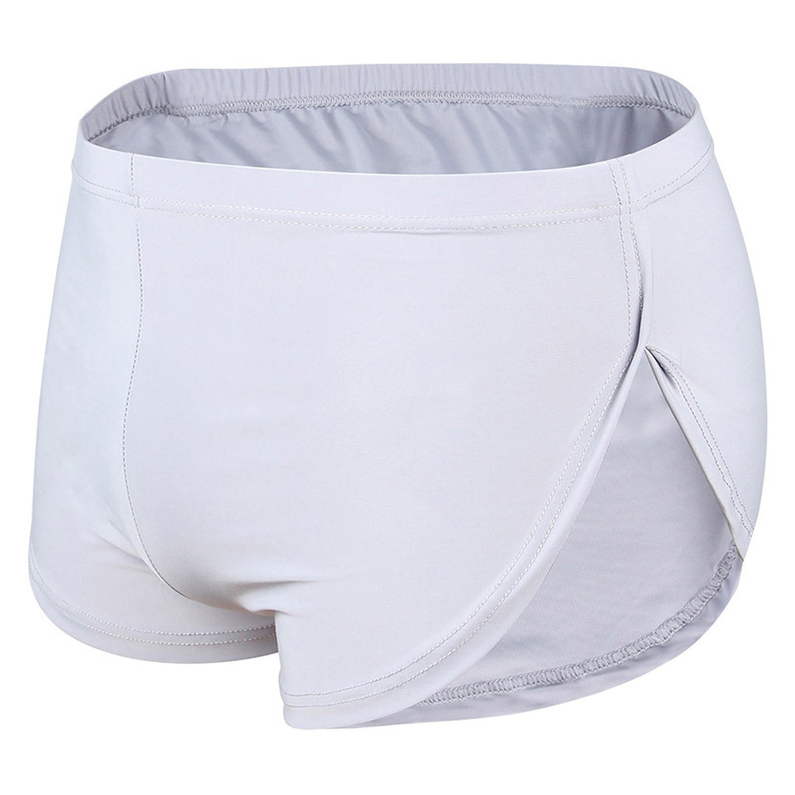 EOYWHK Ice Silk Boxer Briefs for Men Athletic Casual Side High Split ...