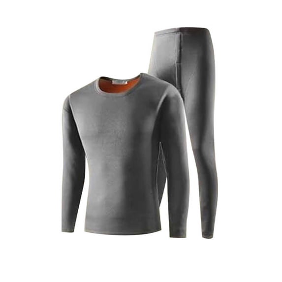 EOYWHK Mens Thermal Underwear Fleece Lined Base Layer Seamless Thermal ...