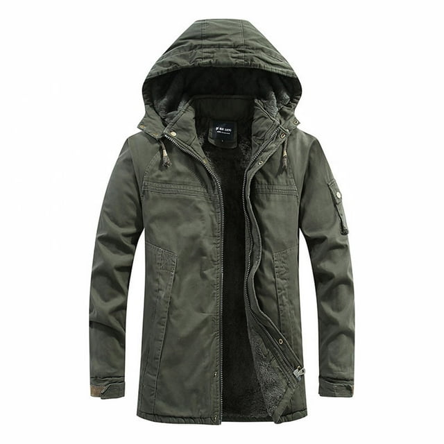 EOYWHK Motorcycle Jacket Men's Winter Jacket Military Jacket Fleece ...