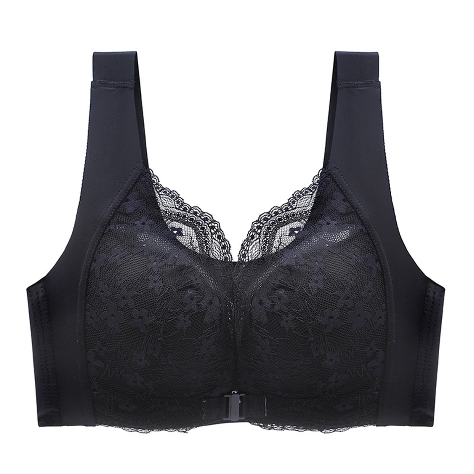 EOYWHK Sports Bras for Women Front Button Style Sexy Lace Without Steel ...