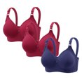 EOYWHK Wireless Bras for Big Bust Women Push Up No Underwire High ...