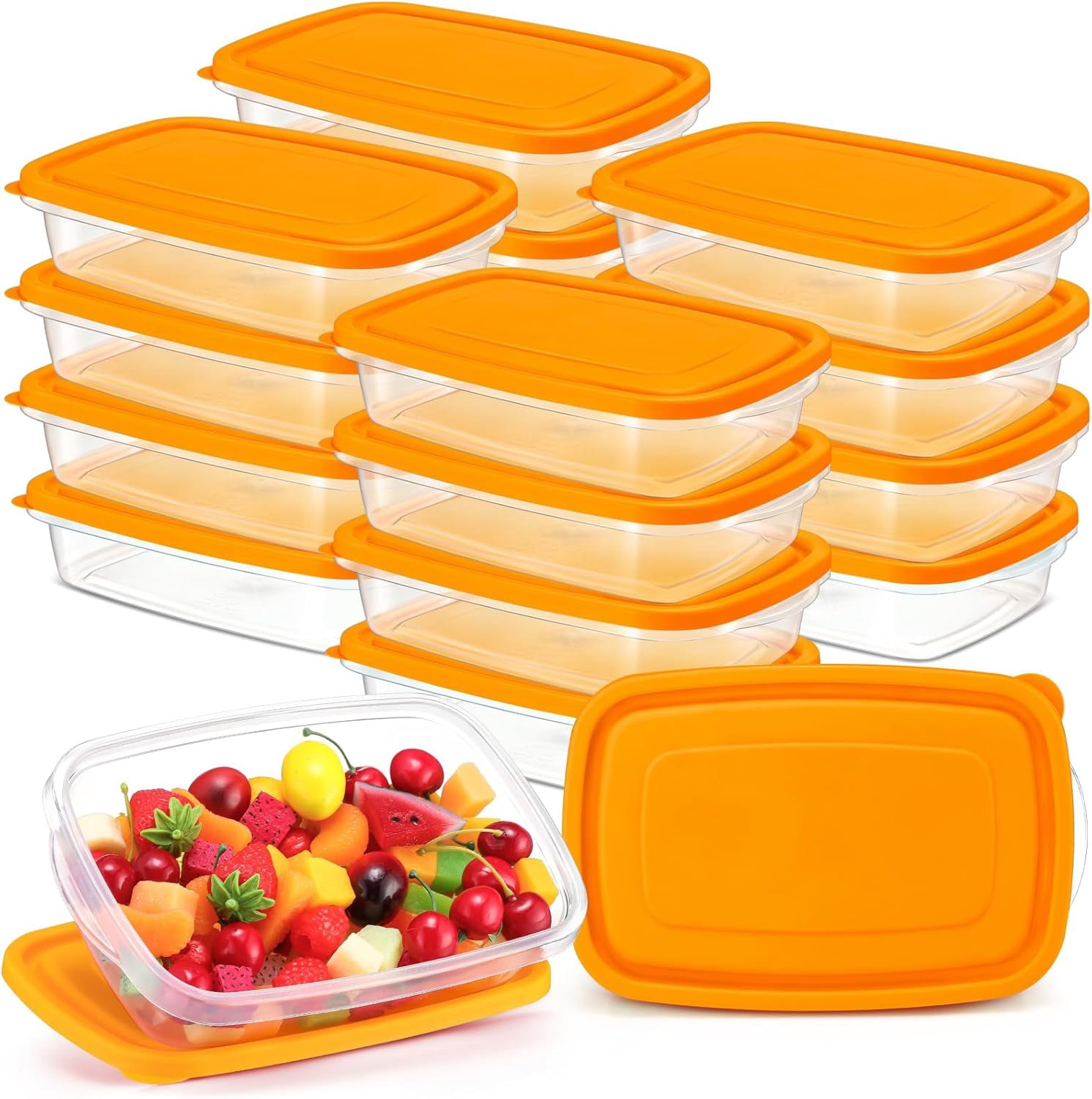 EP 18 Pcs 33 Oz/ 4 Cups Plastic Food Storage Containers with Lids ...