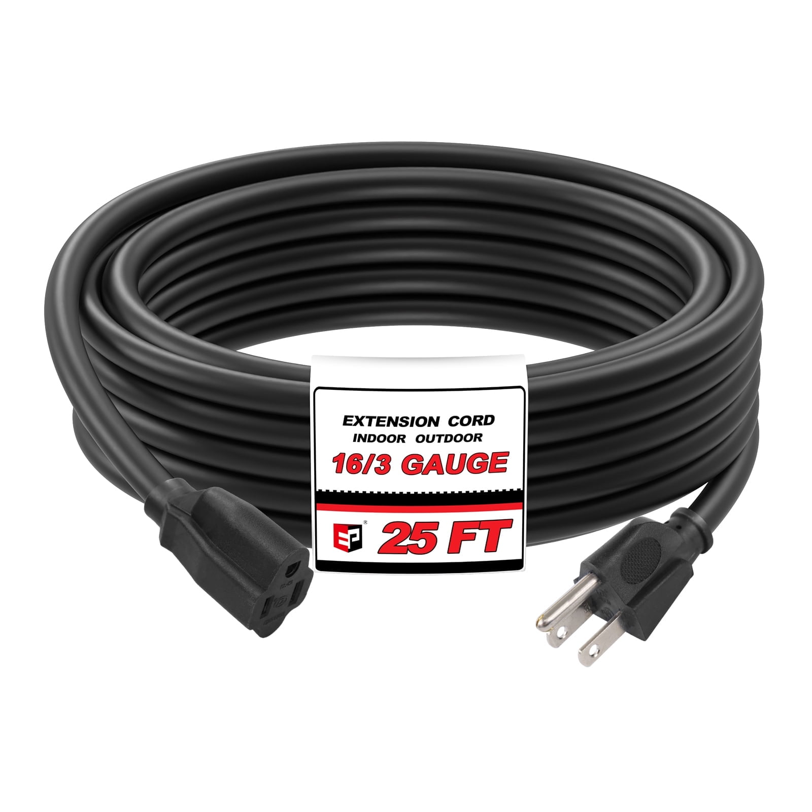 EP Heavy Duty Electric Utility 25 Ft 16/3 SJTW Outdoor/Indoor Extension ...