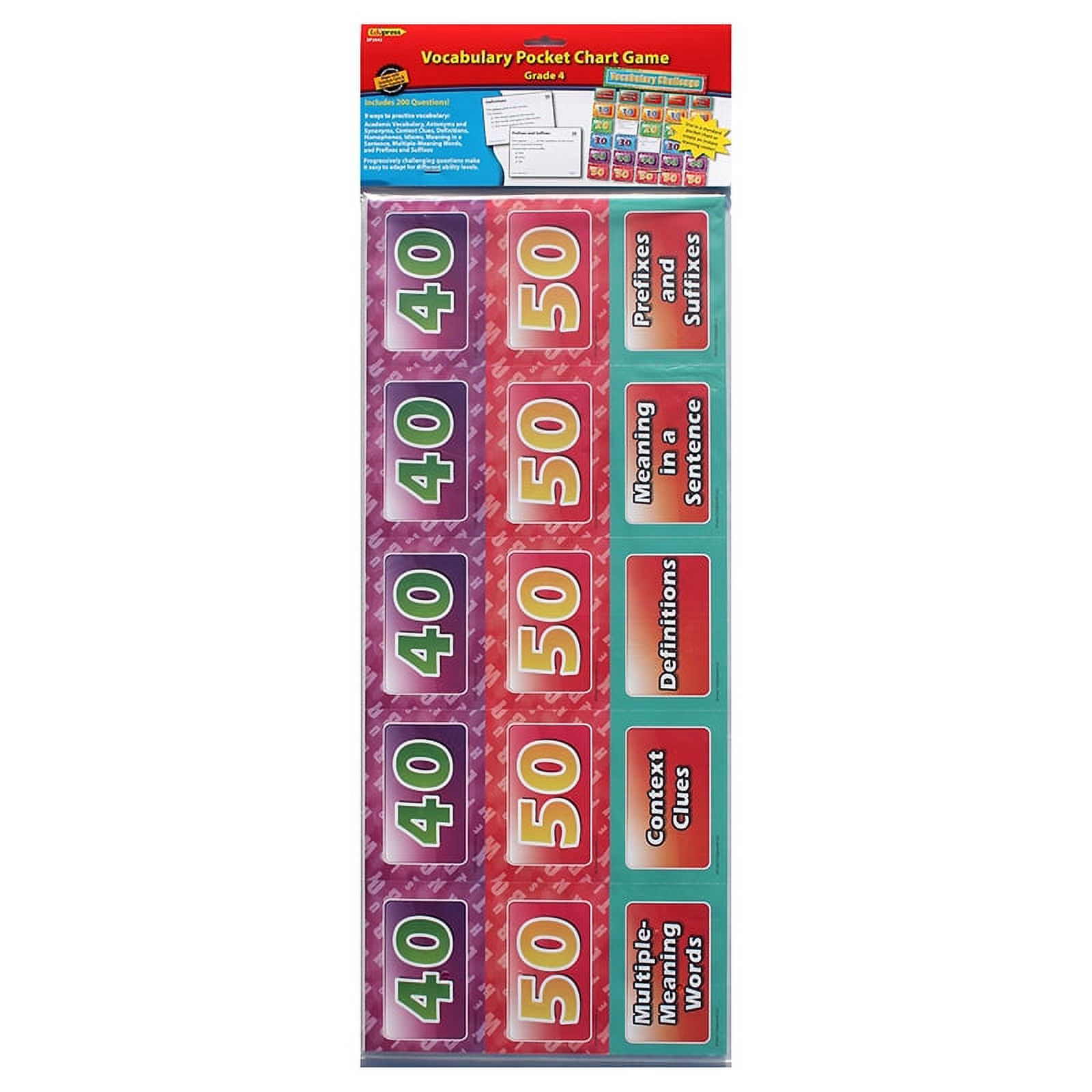 EP-2542 - Vocabulary Pocket Chart Game Gr 4 by Edupress - Walmart.com