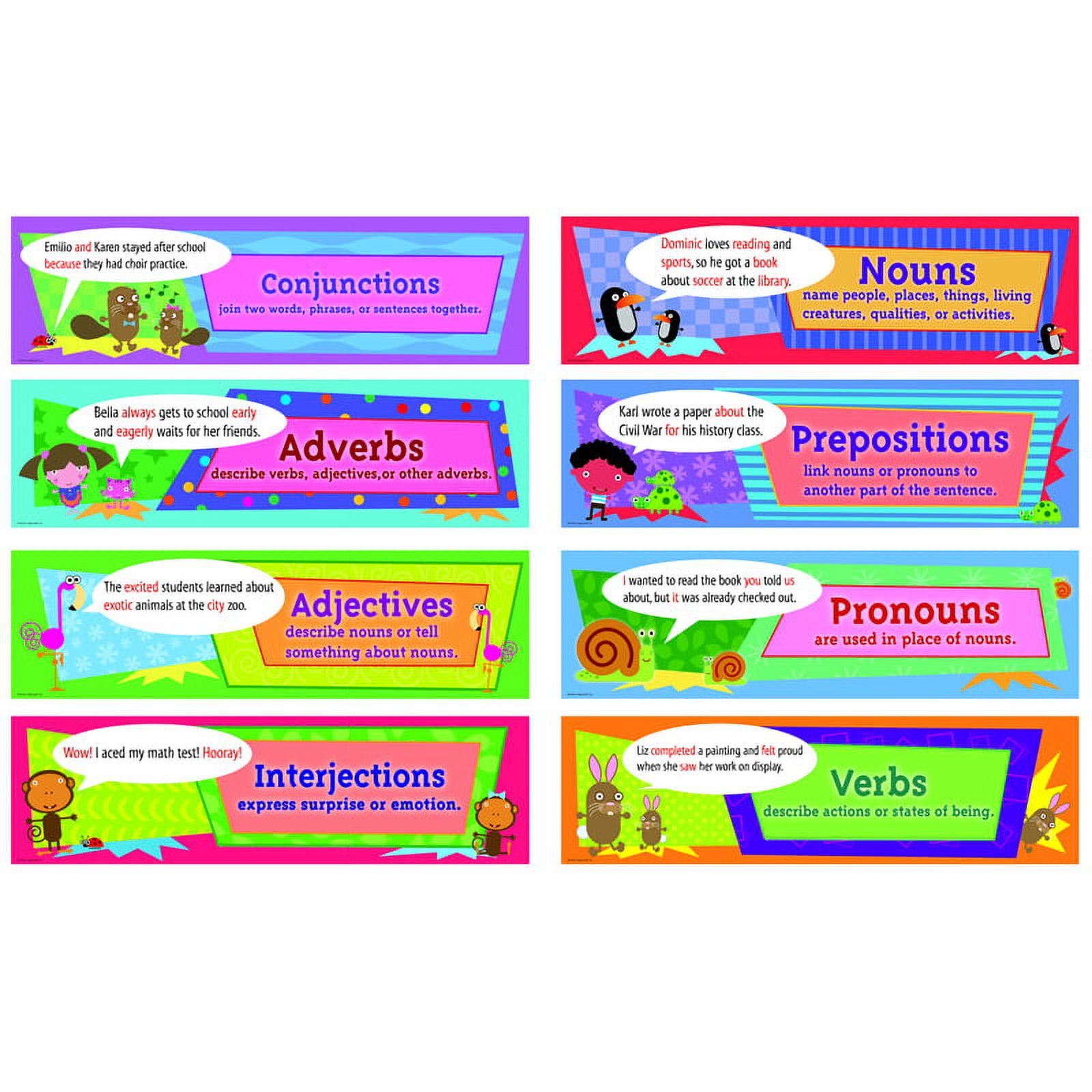 EP-3618 - Parts Of Speech Mini Bbs - 8 Pc Set by Edupress - Walmart.com