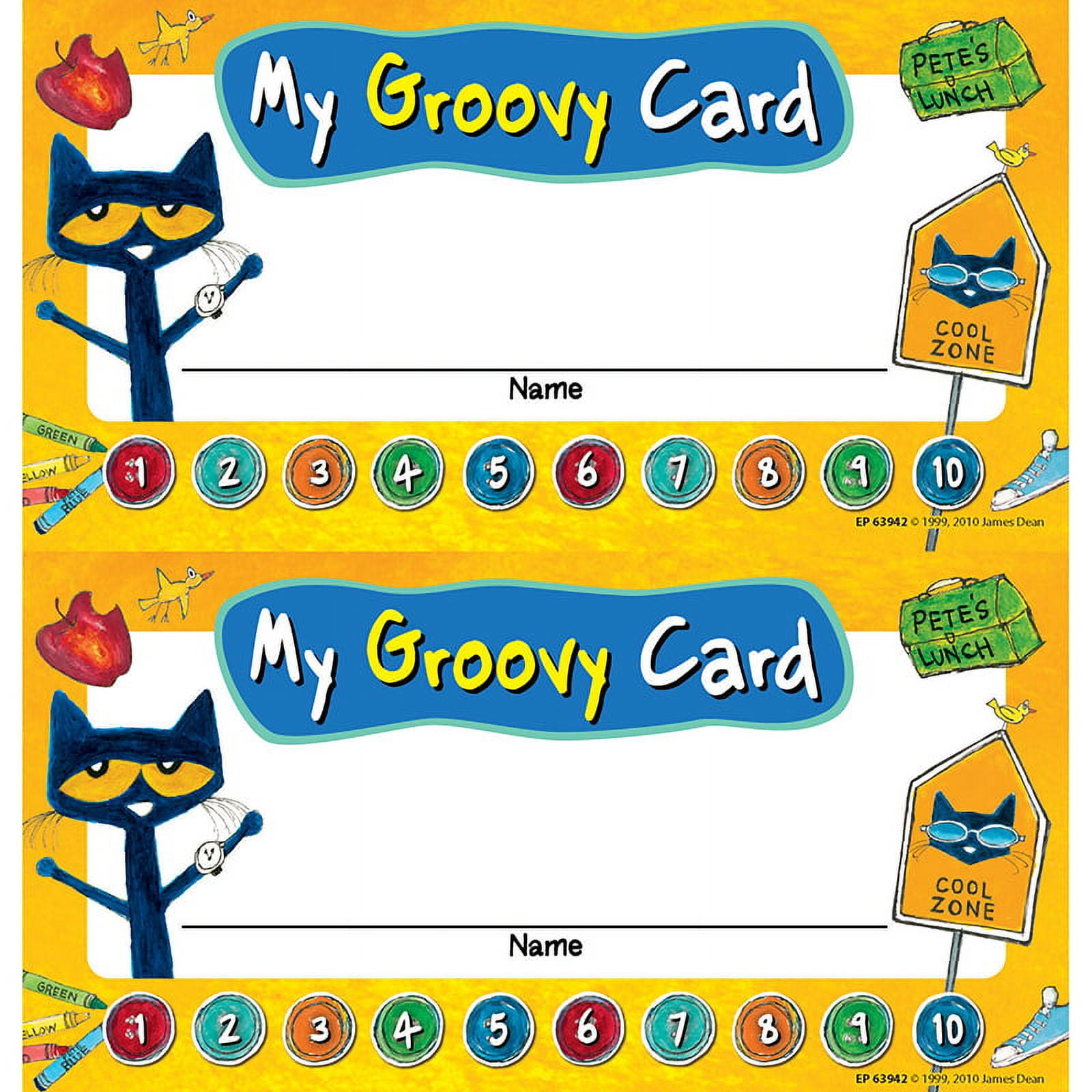 EP-63942 - Pete The Cat My Groovy Punch Cards by Teacher Created ...