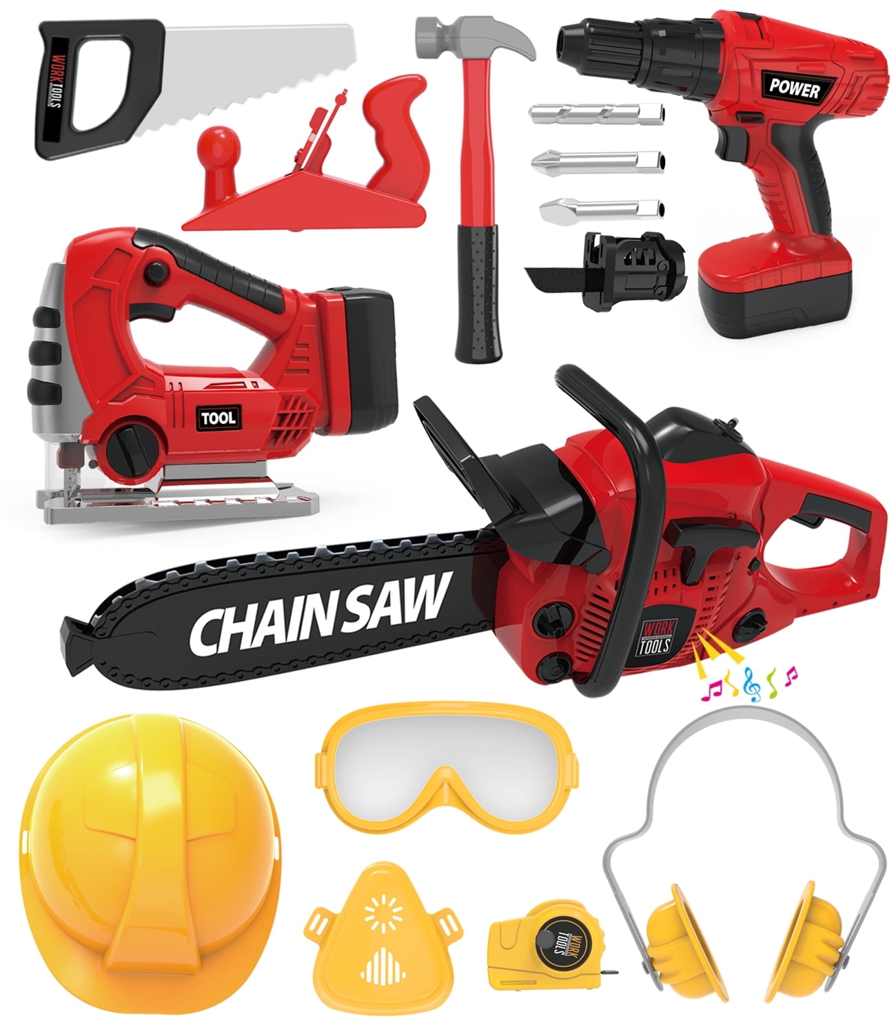 EP Exercise N Play Kids Power Tool Play Set W/ Electric Toy Drill ...