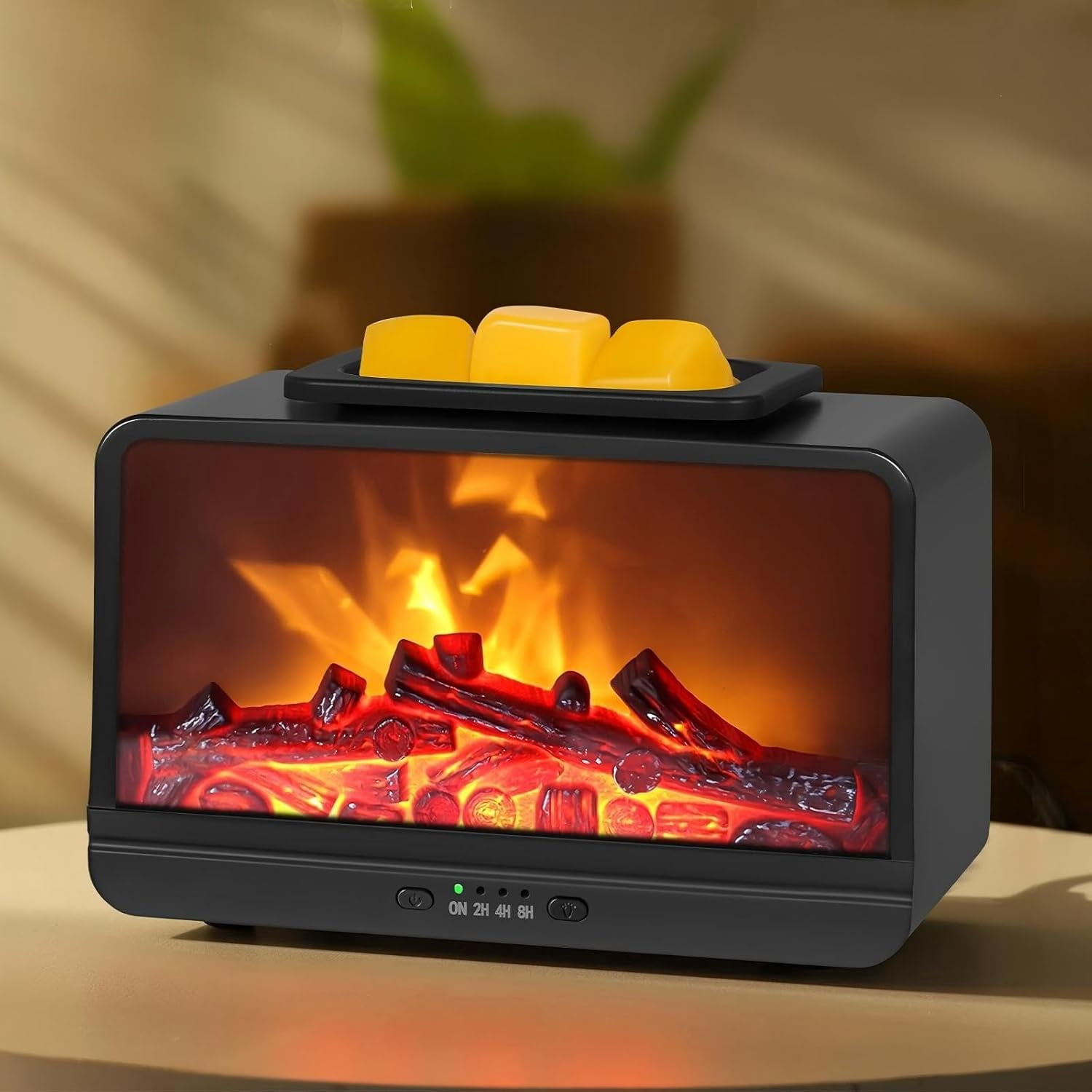 Flame Fireplace Wax Melt Warmer,Scentsy Wax Warmer with Timer, Electric ...