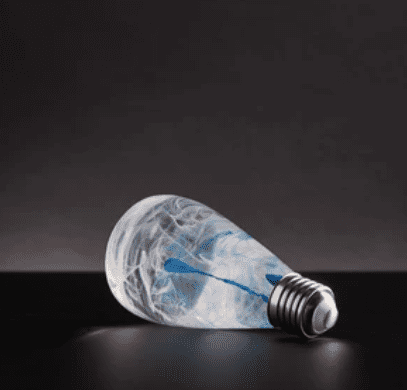 EP Light Blue Drop Bulb Art Fixture Lamp with Optional Modern or ...