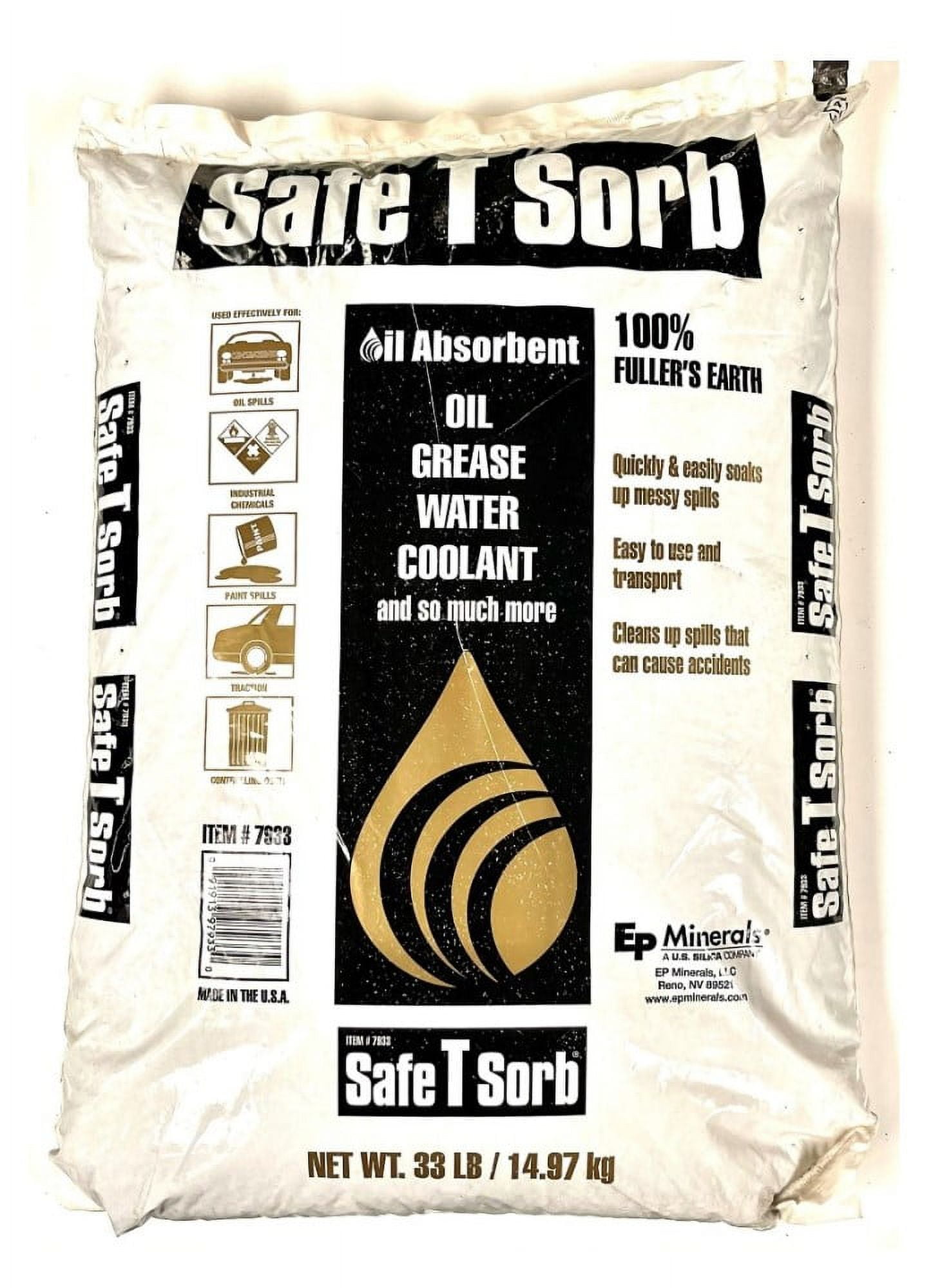 EP Minerals 7933 Safe T Sorb Oil Absorbent Ready to Use, 33 lb. Bag ...