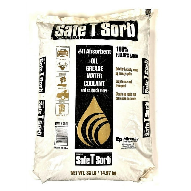 EP Minerals 7933 Safe T Sorb Oil Absorbent Ready to Use, 33 lb. Bag ...