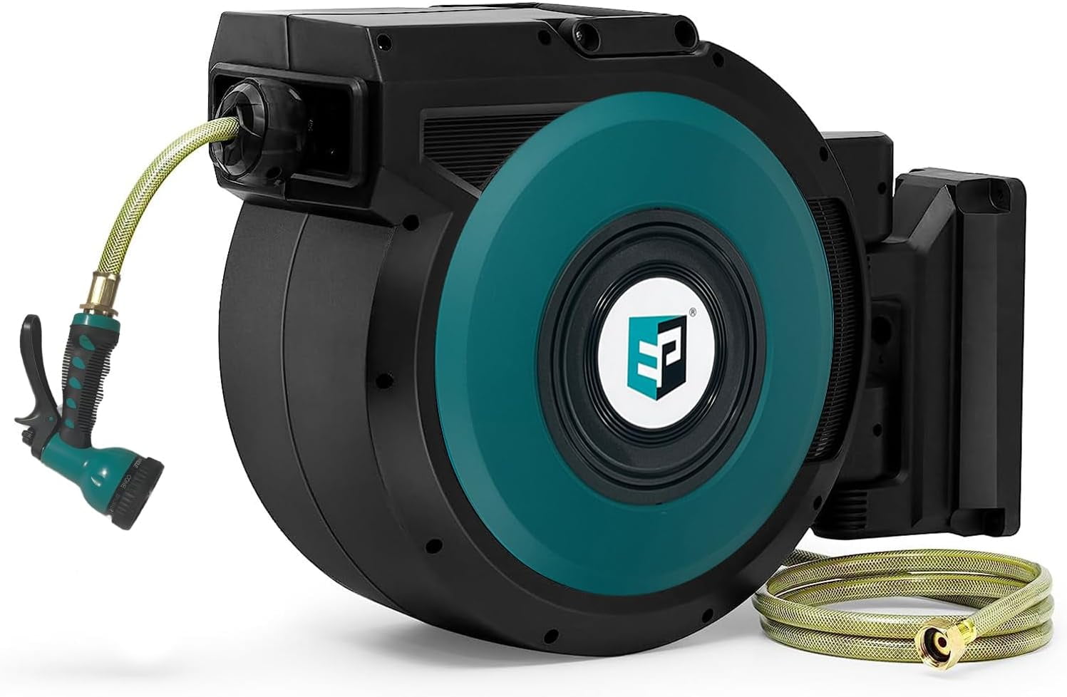 EP Retractable Garden Hose Reel - 1/2 in x 100ft,Heavy Duty Garden Hose ...