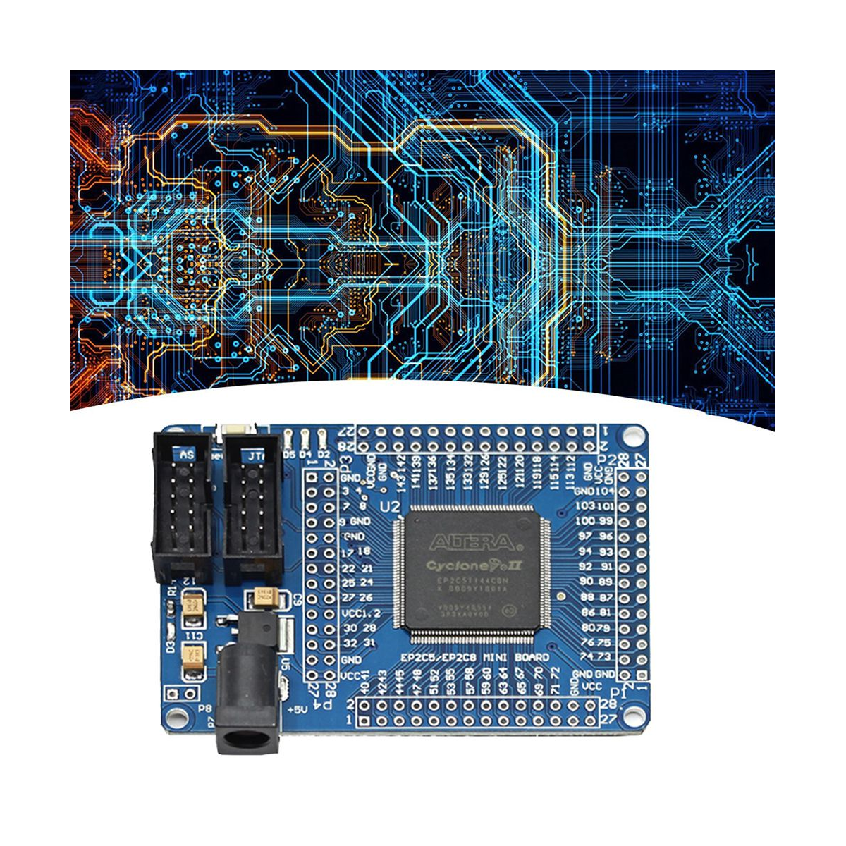 EP2C5T144 Development Board for CycloneII EP2C5T144 FPGA Learning Board Support NiosII Embedded ...