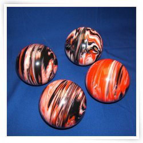 EPCO 4 Ball 107mm Tournament Bocce Set - Marbled Black/Orange/White ...