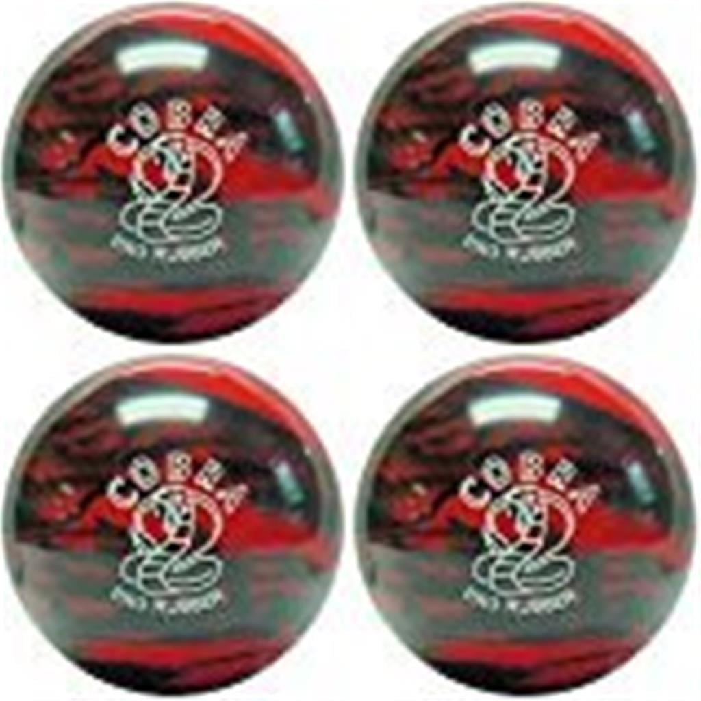 EPCO Candlepin Bowling Ball- Cobra Pro Rubber, Red & Black (4 1/2 inch ...