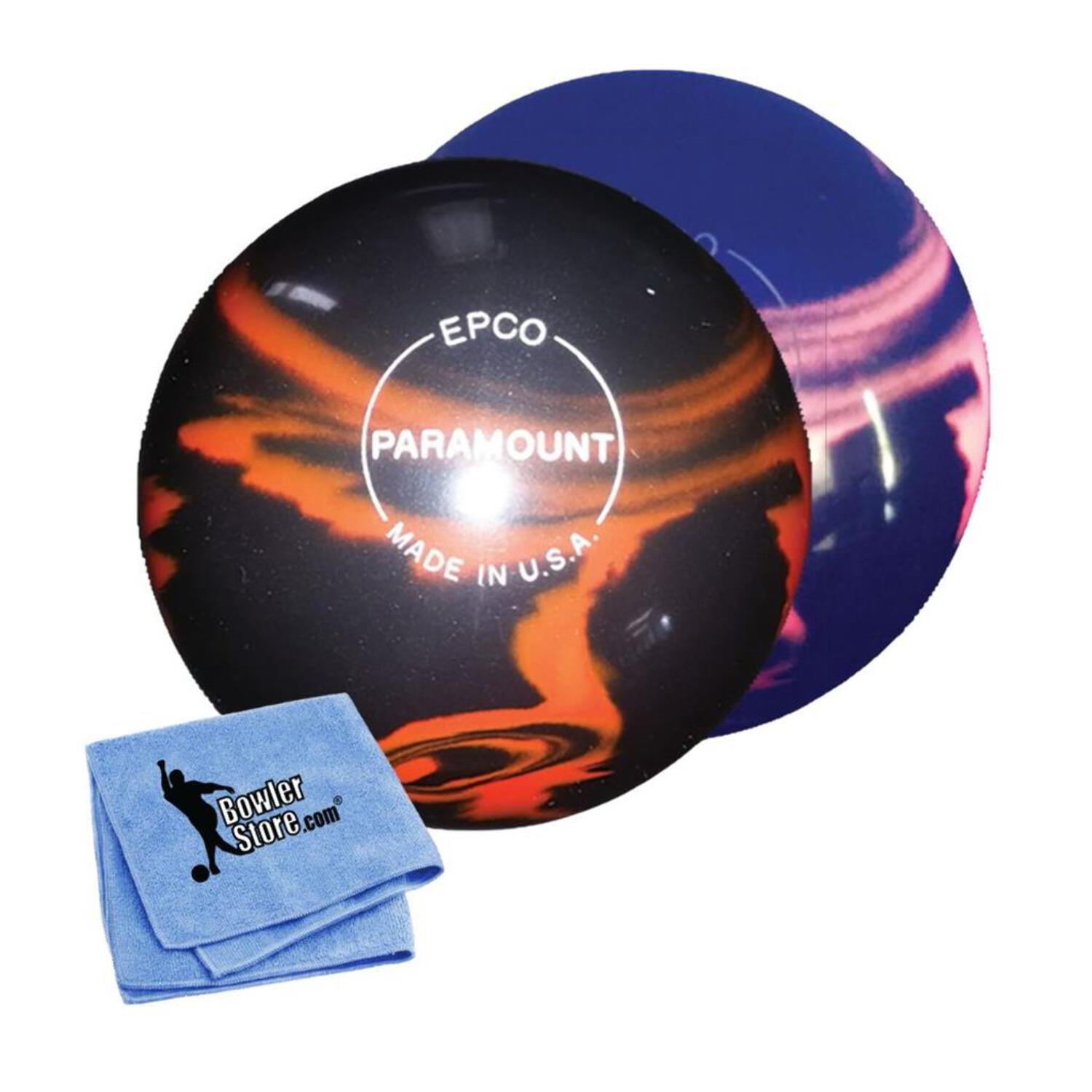 EPCO Candlepin Bowling Ball- Marbleized Glow - Red Black (4 1/2 inch ...