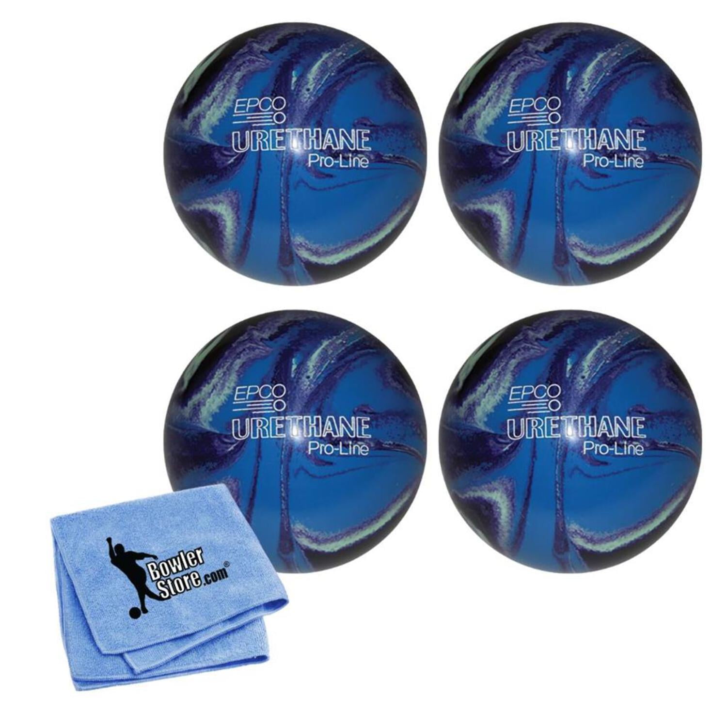 EPCO Candlepin Bowling Ball- Urethane Pro-Line - Purple, Blue Mint (4 1 ...