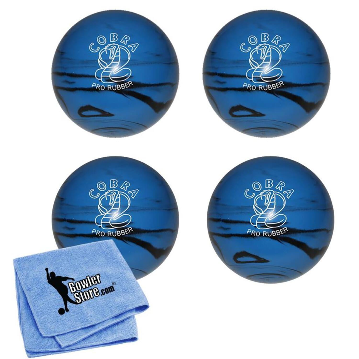 EPCO Candlepin Bowling Balls - Cobra Pro Rubber - Blue Black (4 1/2 ...