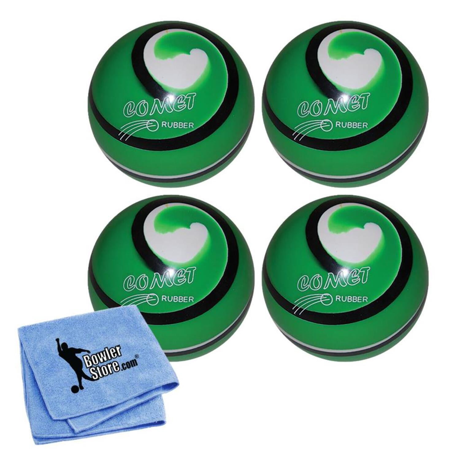 EPCO Candlepin Bowling Balls - Comet Rubber - Green with Black White (4 ...