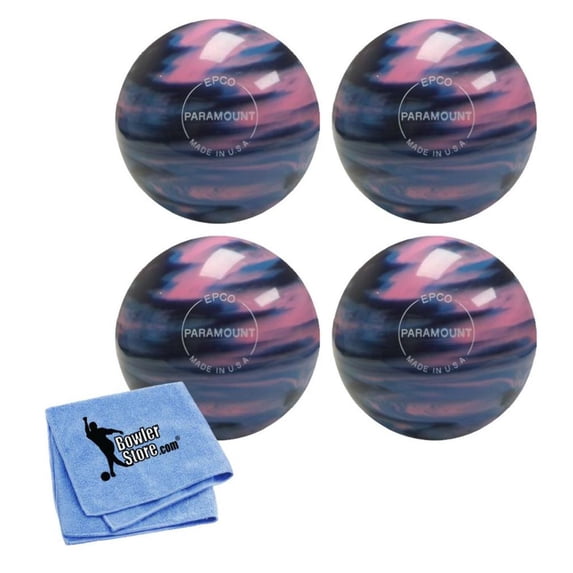 EPCO Candlepin Bowling Balls - Marbleized - Navy, Light Blue Pink (4 1/ ...