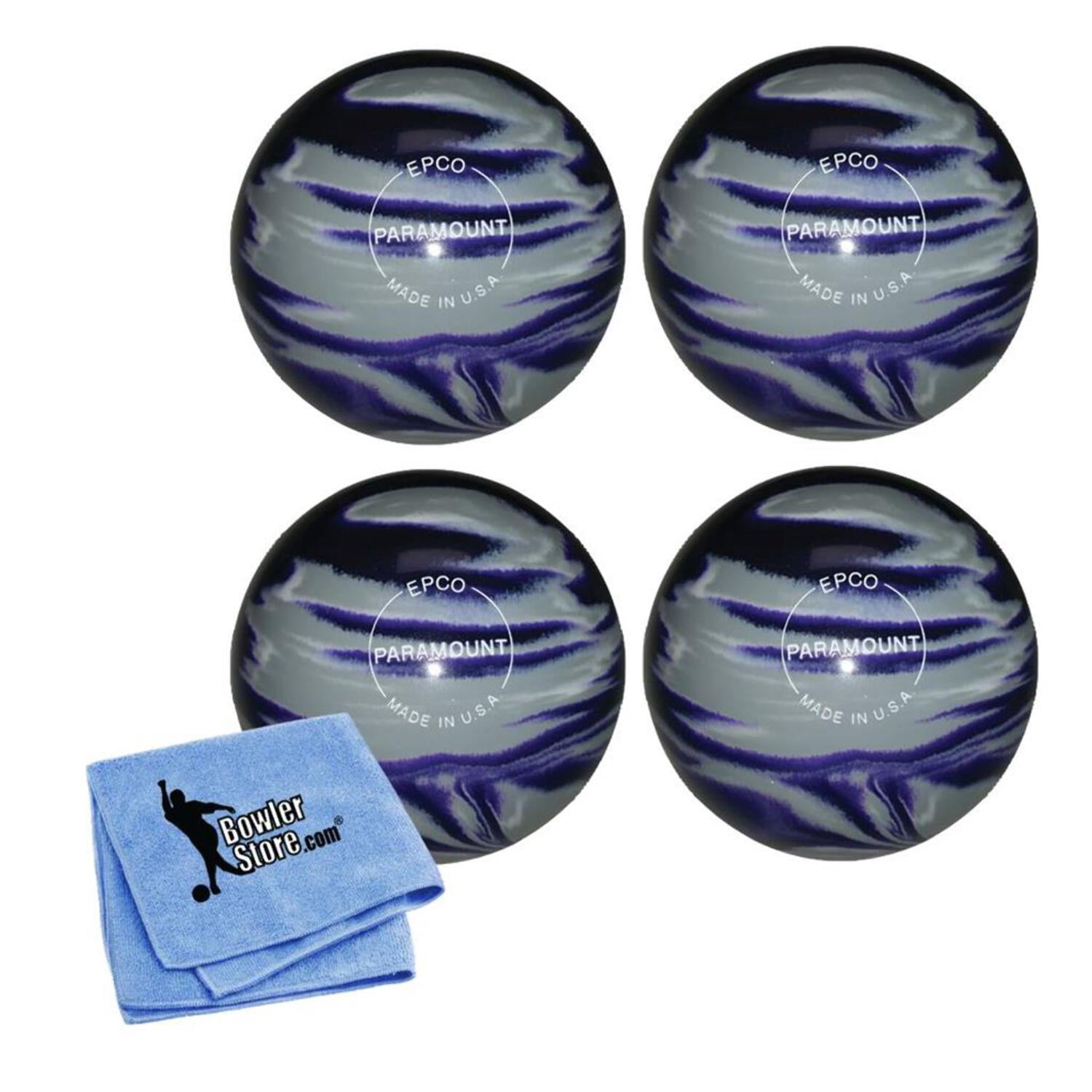 EPCO Candlepin Bowling Balls - Marbleized - Purple, Grey White (4 1/2 ...