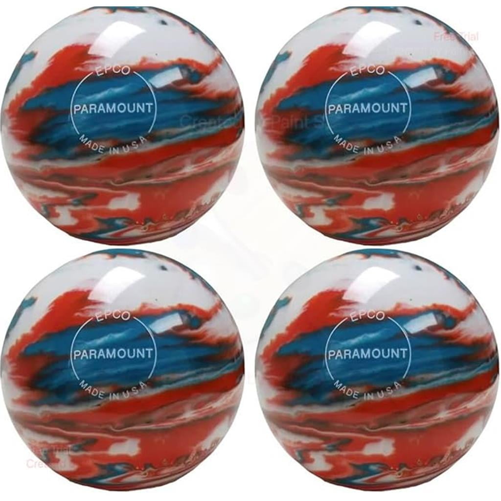 EPCO Candlepin Bowling Balls - Marbleized - Turquoise, Orange & White ...