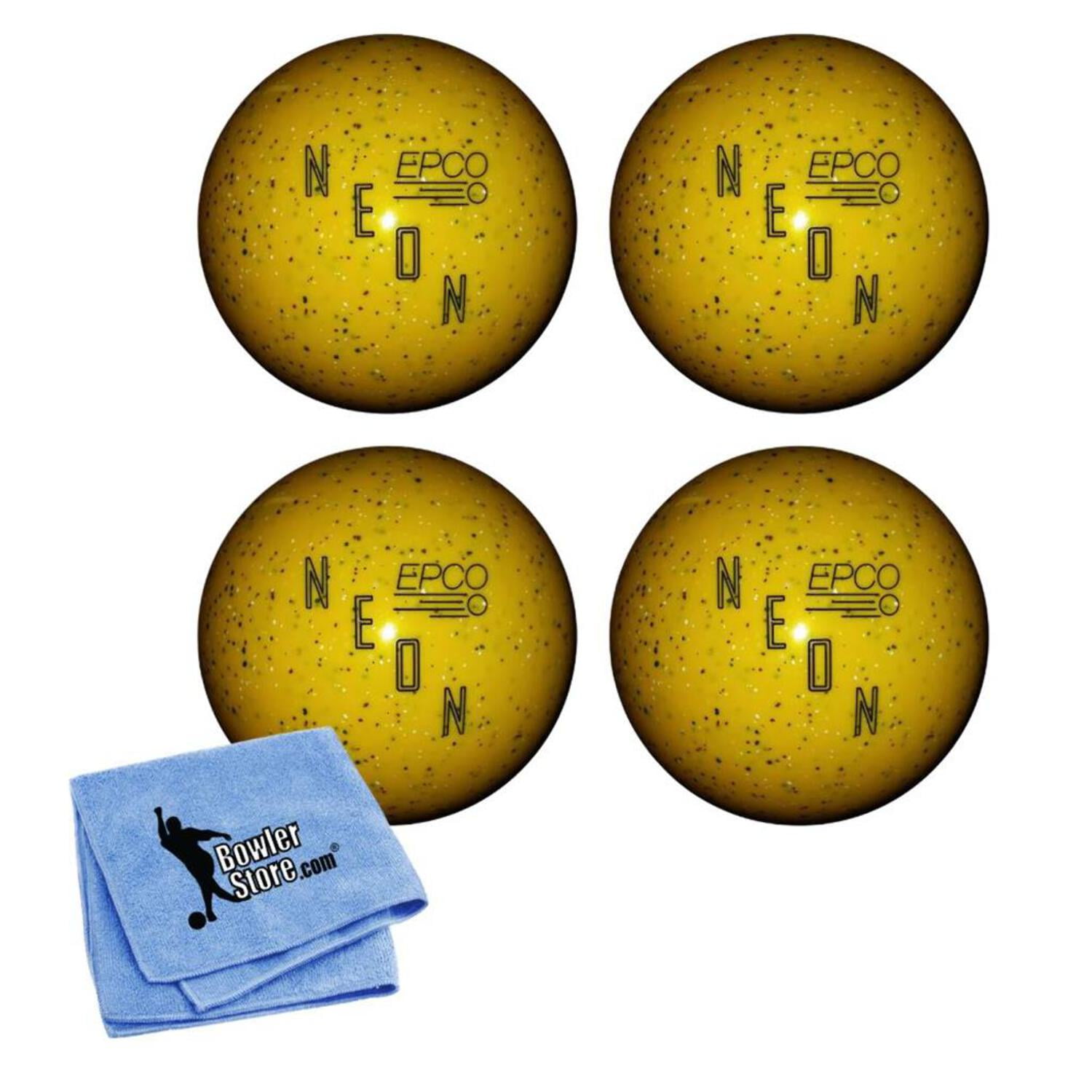 EPCO Candlepin Bowling Balls - Neon Speckled - Yellow (4 1/2 inch- 2lbs ...