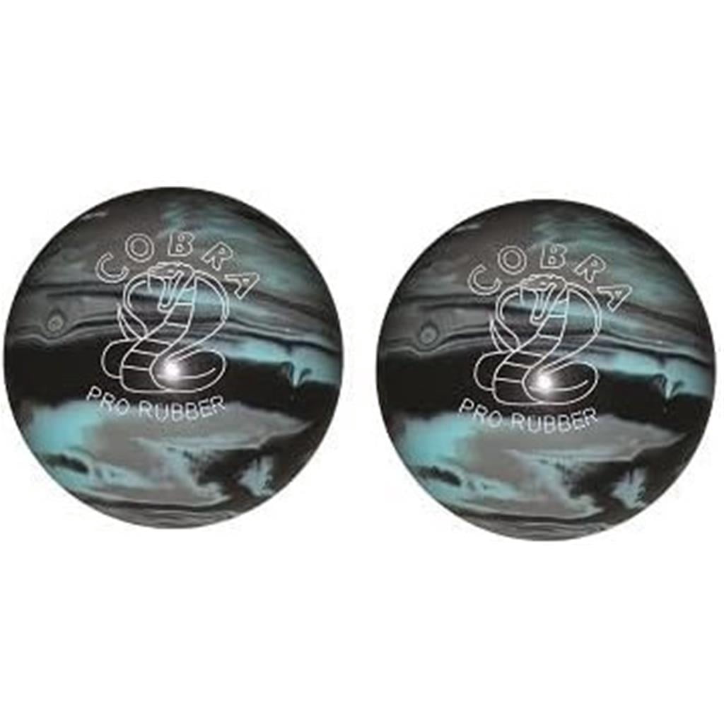 EPCO Duckpin Bowling Ball - Cobra Pro Rubber - Black, Light Blue ...