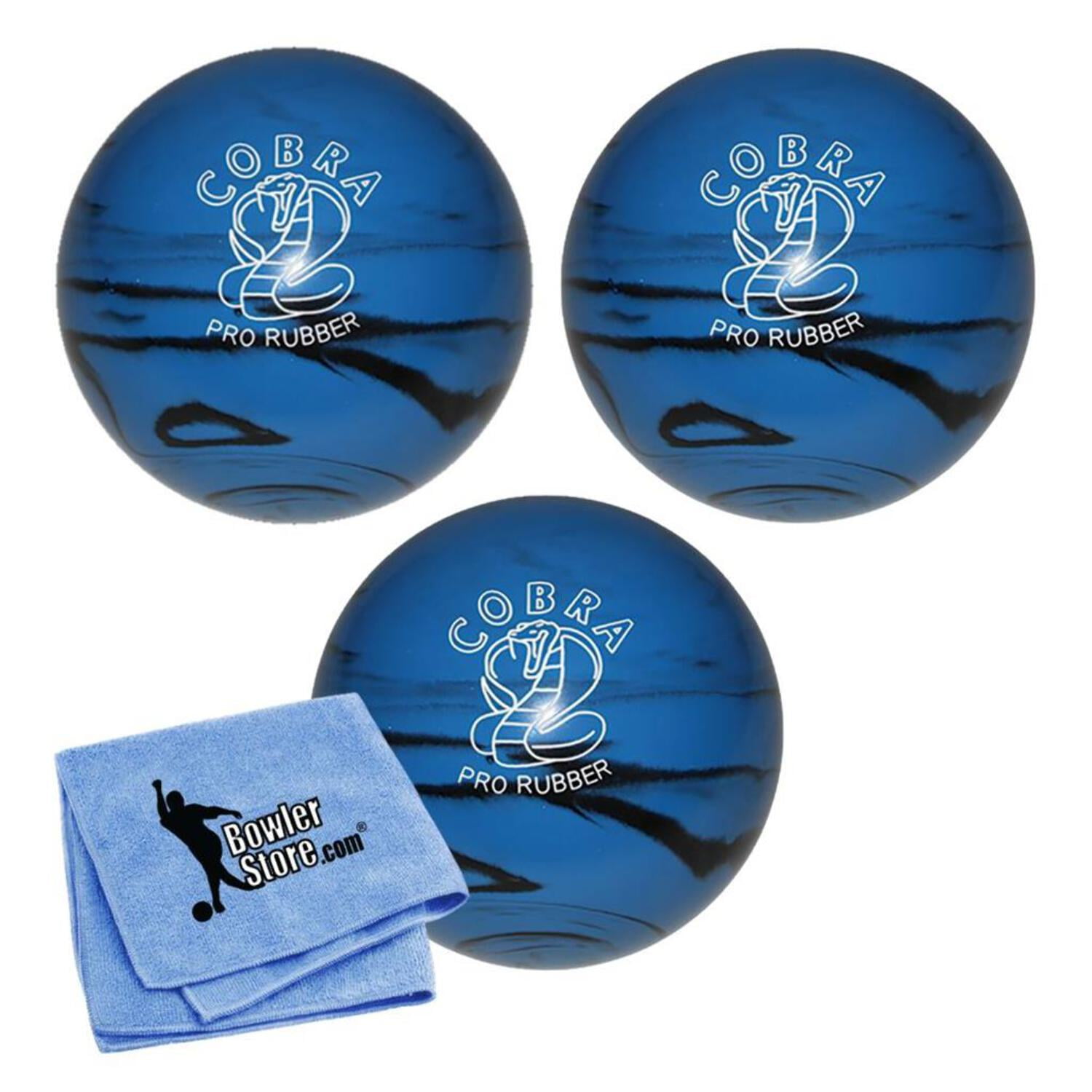 EPCO Duckpin Bowling Ball - Cobra Pro Rubber - Blue Black (5 inch- 3lbs ...