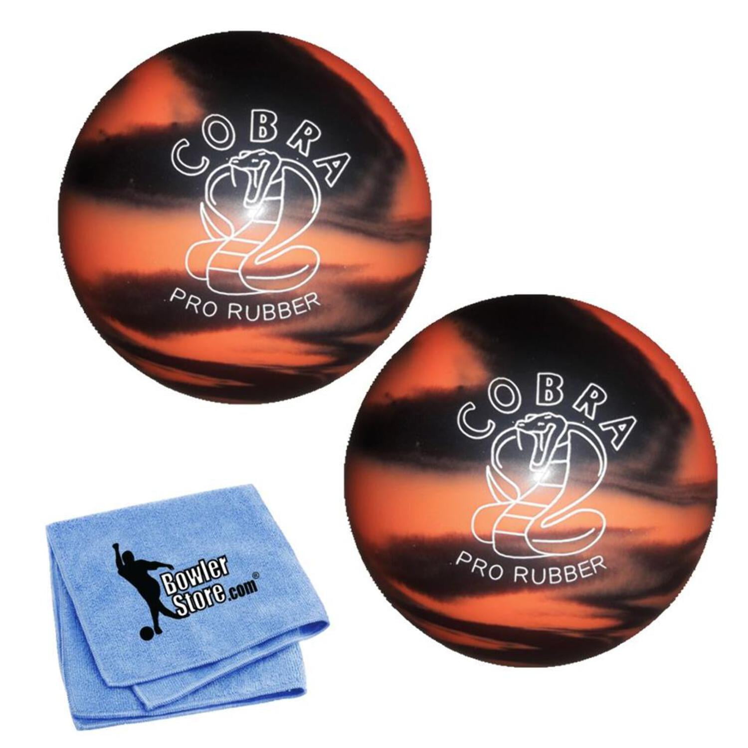 EPCO Duckpin Bowling Ball - Cobra Pro Rubber - Orange Black (4 3/4 inch ...