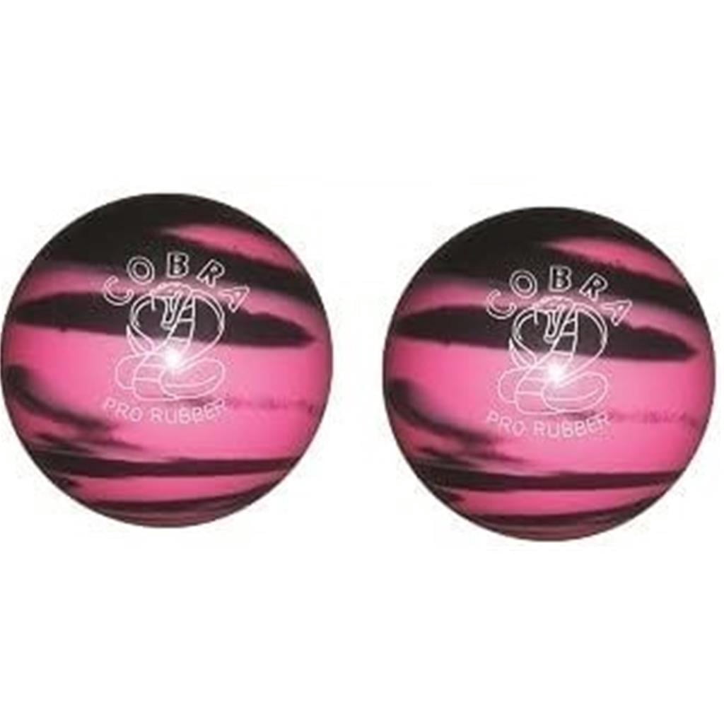 EPCO Duckpin Bowling Ball - Cobra Pro Rubber - Pink & Black (4 7/8 inch ...