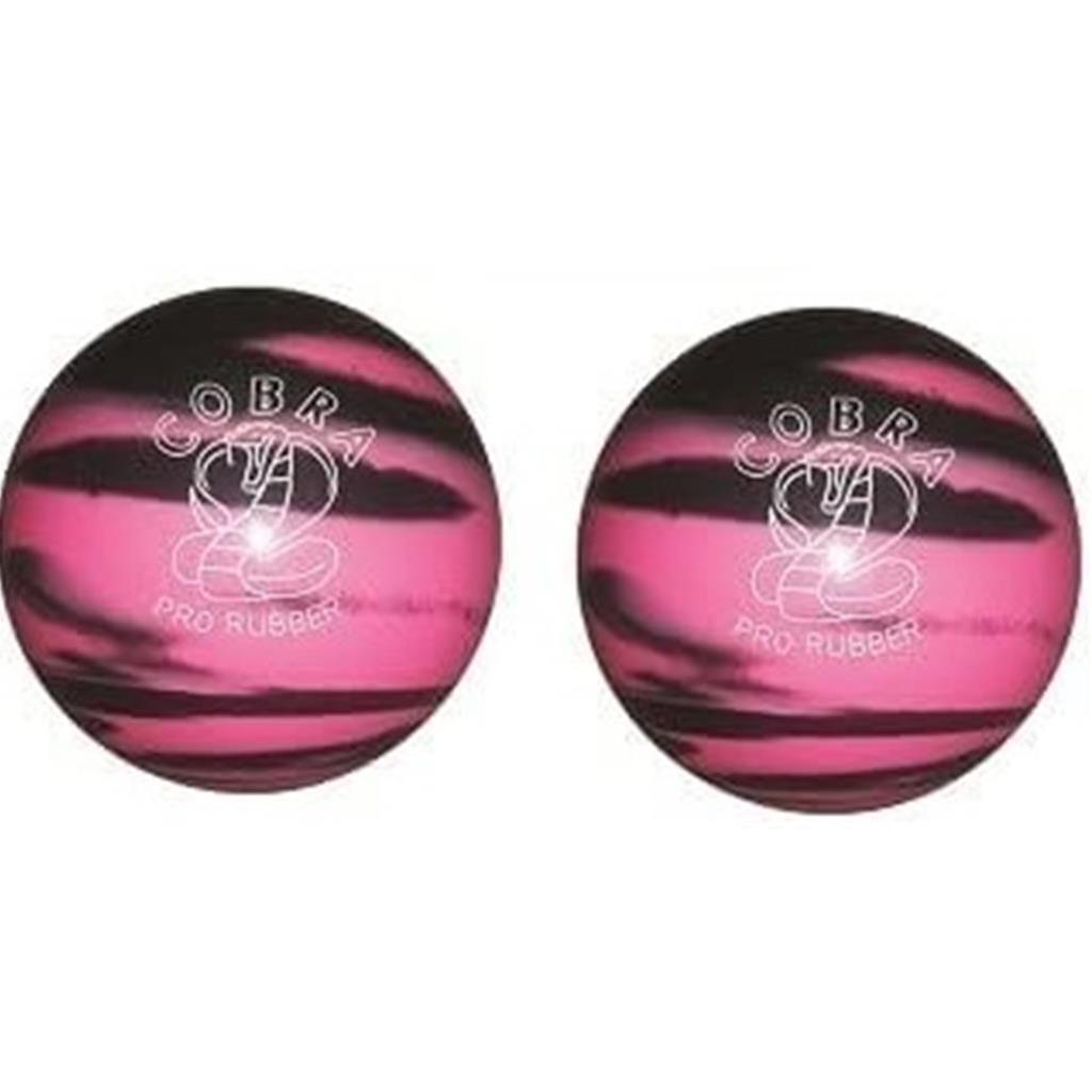 EPCO Duckpin Bowling Ball - Cobra Pro Rubber - Pink & Black (4 7/8 inch ...